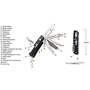 Ruike Multifunctional Knive, Black, G10 (M61-B)