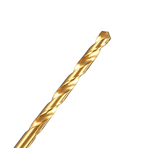 uxcell High Speed Steel Straight Shank Twist Drill Bit Fully Ground Titanium Coated 3.9mm Drilling Dia 2 Pcs