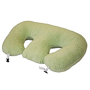 Twin Z Pillow Green, The Only 6 in 1 Twin Pillow for Breastfeeding, Bottlefeeding, Tummy Time and Support, A Must Have for Twins