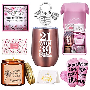 60th Birthday Gifts for Women, Fabulous Funny Happy Birthday Gift for Mom, Best Friend, Sister, Wife, Aunt Turning 60 Years Old, 60th Bday Gifts Women