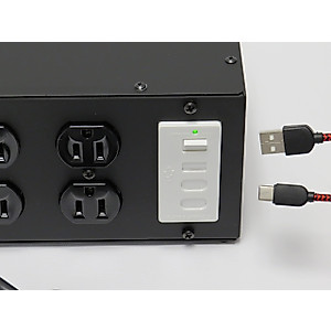 ZeroSurge 6R15W-4USB - 6 Outlet Plug-in Surge Protector and 4 Port USB Charger Version 2