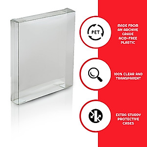 NES classic edition • NES Cartridge Case •Protector Compatible with Nintendo NES Games Cartridge - 0.40MM Thick, compatible for Legend of Zelda, Mario Bros, Mega Man, Metroid, Super Mario (Pack of 25)