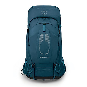 Osprey Atmos AG 50L Men's Backpacking Backpack, Venturi Blue, S/M
