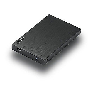 BIPRA (2 Pack) 2.5 Inch USB 2.0 Hard Drive Disk External Enclosure Case for 9.5mm & 7mm 2.5" SATA HDD and SSD (Black and Blue)