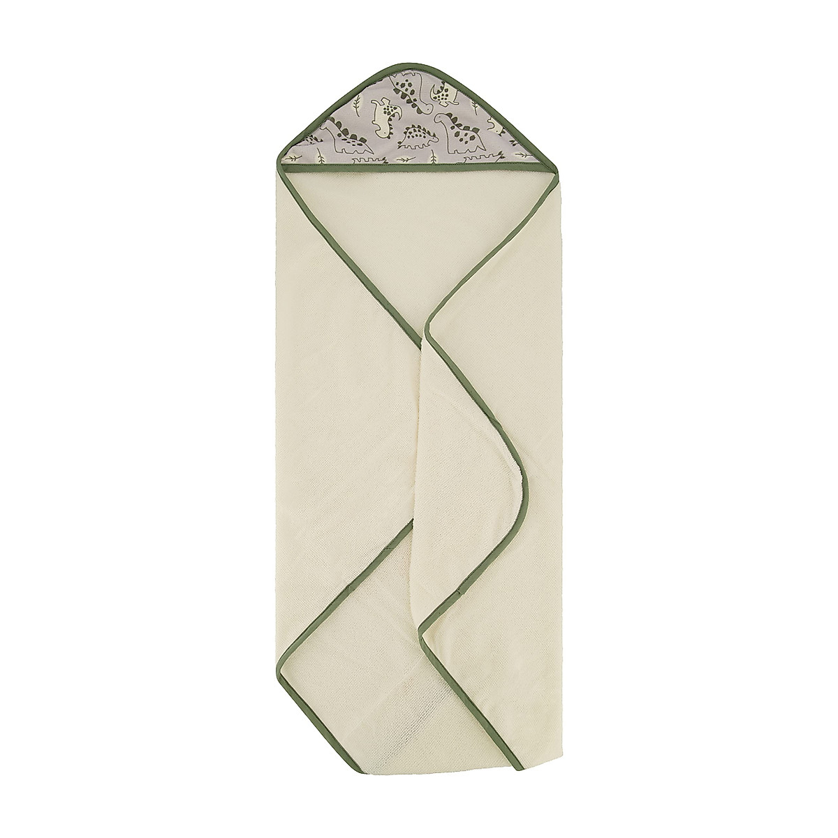 Cudlie Buttons & Stitches Baby Boy 3 Pack Rolled/Carded Hooded Towels in Dino Roar Print (GS71721)