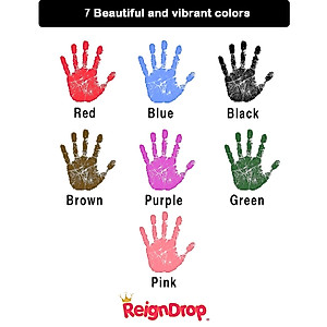 Inkless Large Clean Touch Ink Pad Kit for Baby Footprint, Handprint & Pet Paw Print - No Ink Mess, Clear Print, Smudge Resistant, Long Lasting, Baby Safe, Includes 2 Cardstock(Clean-Touch - Black)