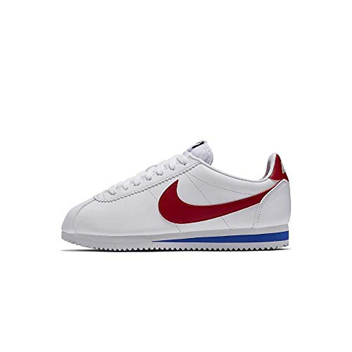 Nike Womens WMNS Classic Cortez Leather 807471 103 - Size 5W White/Varsity Red