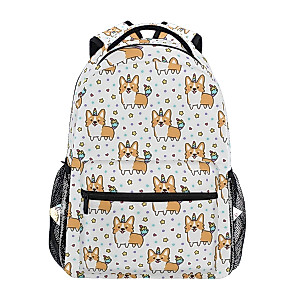 Wamika Welsh Corgi Dog Unicorn Backpacks for Kids Women Men, Dogs Design Computer Laptop Backpack, Casual Book Bag Travel Camping Daypack