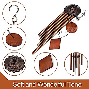 CREATIVE DESIGN Wind Chimes Outdoor with 5 Aluminum Ally Tubes Metal Sympathy Wind Chimes for Loss of a Loved one Memorial, Patio, Porch, Garden, and Backyard (38 Inch)