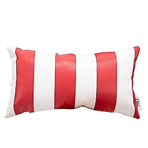 ANTTYBALE 13'' Soft Decorative Throw Pillow,Modern Rectangular Cushion for Couch Sofa Bedroom Car Living Room (Stripe red)
