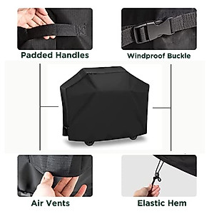 Forvio 62 inch Grill Cover for Weber Genesis II E310 / E330 and Weber Spirit E310, 600D Waterproof BBQ Cover for 3-4 Burner, Rip and Fade Resistant for Char-Broil Royal Gourmet Blackstone Grills