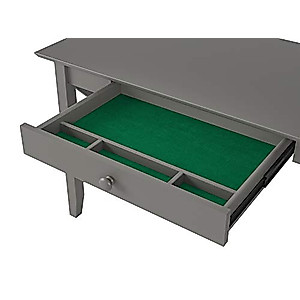 AFI Lexi Desk with Drawer and Charger Grey