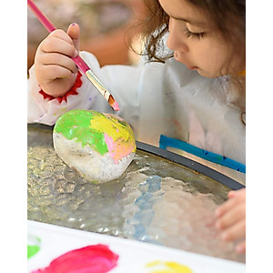 COLOUR BLOCK 32 Acrylic Paint Set with Brushes and 6 Sheet Paper - Perfect School Supply for Creating Beautiful Masterpieces