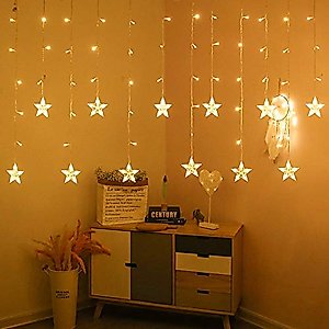 Missmiss Fairy Lights Fairy Lights for Bedroom Wall Decor,Bendable Copper Twinkle Lights Party Home Garden Bedroom -Yellow_A