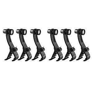 6PCS Adjustable Drum Clips Microphone Drum Rim Clamps Mount Mic Clip