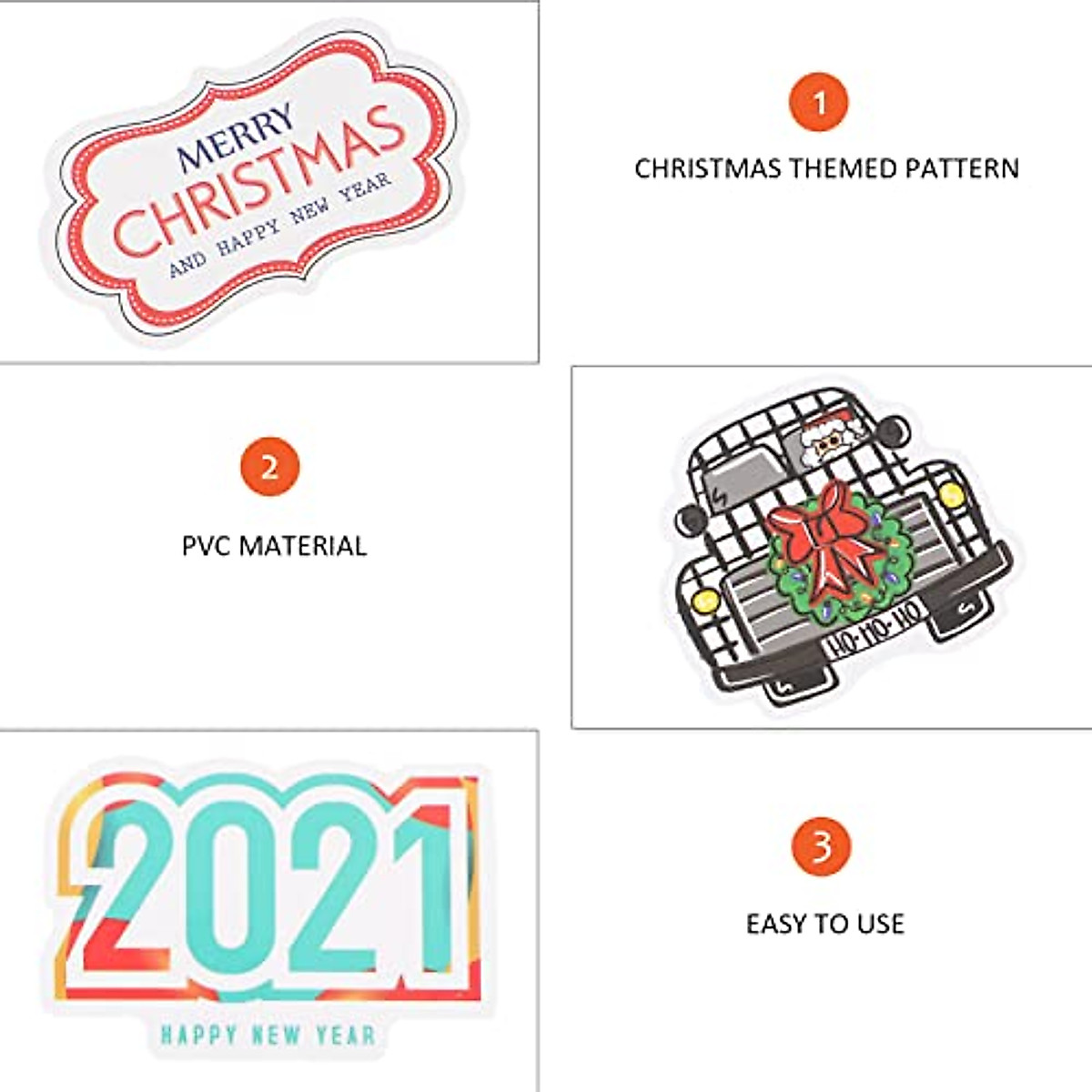 OSALADI 100pcs Notebook Stickers Holiday Xmas Stickers Planners Decals Nativity Decor DIY Laptop Sticker Diary Decorative Sticker Luggage Stickers Computer PVC Waterproof Stickers
