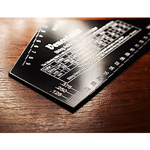Vencetmat Guitar String Action Gauge, String Height Ruler, Guitar Fret Rocker, Fret Leveling Guide, Buzzing Fret Catcher, 1mm Thickness, Laser Etching, High Precision Graduations,Luthier Tools