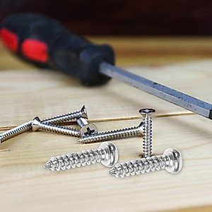 SUPVOX 50 PCS Tuning Peg Tuning Key Screws Machine Heads Guitar Tuner Mounting Screws for Electric/Acoustic Guitar Bass 11 x 2 mm (Silver)