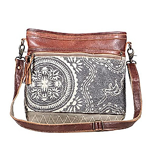 Myra Bags Vogue Canvas, leather & Rug Shoulder Bag S-1893