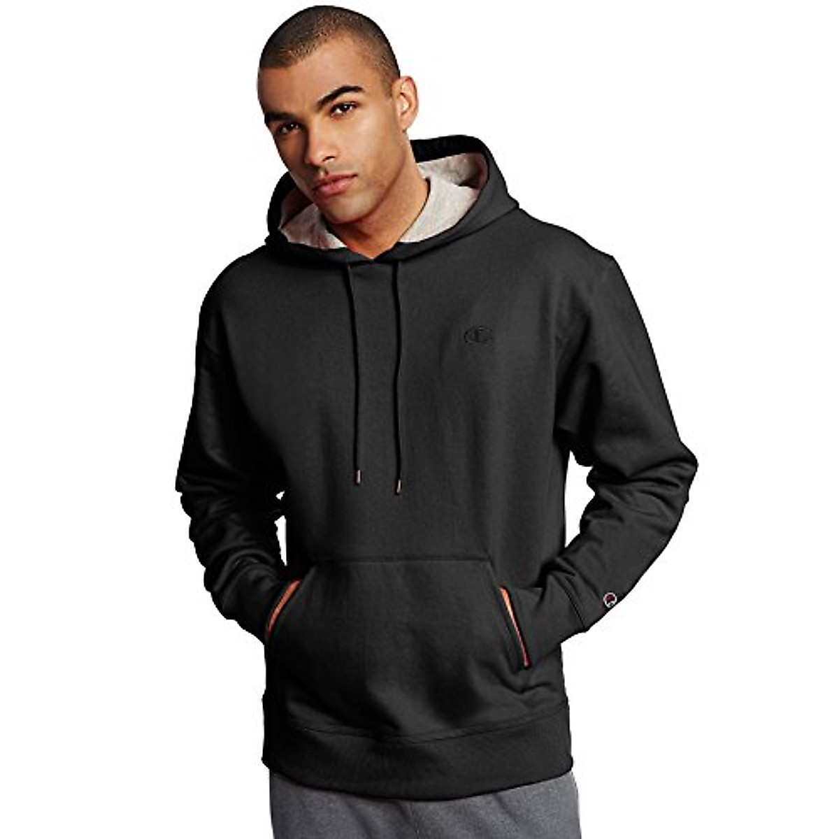 Champion Men's Hoodie, Powerblend, Fleece Striped Sweatshirt for Men (Reg. or Big & Tall)