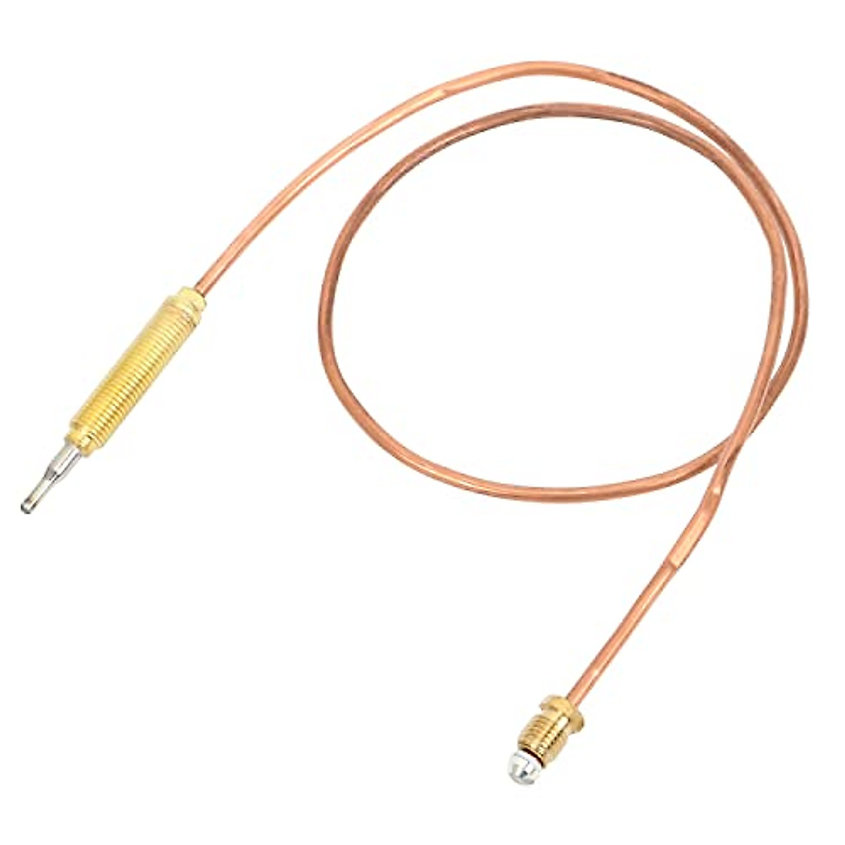 ATKKE Low Pressure LPG Propane Gas Fireplace Fire Pit Flame Failure Safety Control Valve Kit, Low Pressure Propane Valve Replacement Part with Thermocouple Knob, 3/8’’ Flare Inlet&Outlet