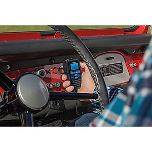Uniden CMX760 Bearcat Off Road Series Compact Mobile CB Radio, 40-Channel Operation, Ultra-Compact for Easy Mounting, Large 7-Color Backlit LCD Display on Mic with Built-in Speaker Mic, Black
