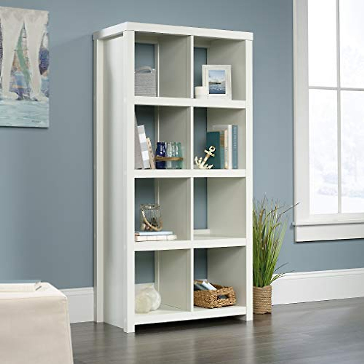 Sauder HomePlus 8-Cube Bookcase, White finish