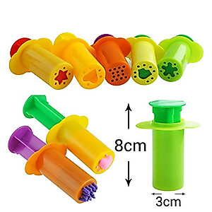 Kare & Kind Set of 10 pcs Smart Dough Tools Kit with Extruder Machine (10 Extruder Tools)