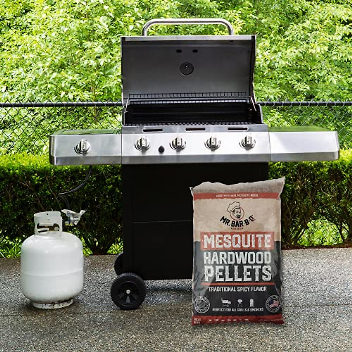 Mr. Bar-B-Q Mesquite Smoking Pellets (20 lb. Bag) | Traditional Spicy Flavor | Perfect for use with Pellet Smokers | All-Natural Hardwood Pellets