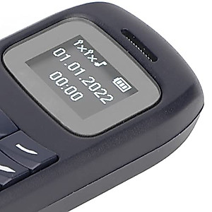 GLOGLOW Unlocked Cell Phone, 0.66inch Screen Mini Button Phone Multifunction Dual SIM Card Dual Standby for Calling (Blue)