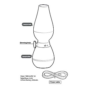 GAOZ Outdoor Lights Retro Style Led Kerosene Lamp Blowing Control Lamp Desk Lamp Dimmable USB Rechargeable Night Light Home Decoration for Home,Garden,Yard,Decorations