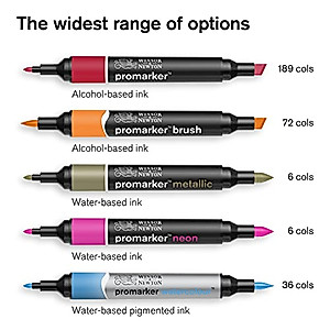 Winsor & Newton ProMarker Watercolor Marker Set, 12 Count, Basic Tones