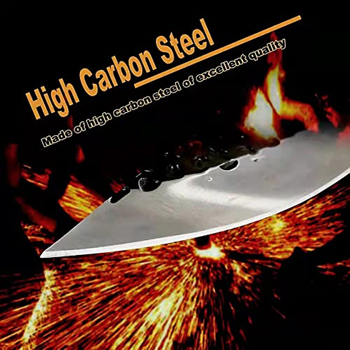 Viking Knife Caveman Ultimo Knife,Cleaver Super Sharp with Sheath Steel Butcher for Meat,Handmade Japanese Chef Knife, Forged Meat Cleaver knife,Camping, BBQ Chef knife