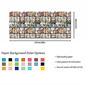 Custom Wrapping Paper, Personalized Wrapping Paper with Your Photo Paper 58 x 23 Inches Customized Birthday Christmas Gifts Wrap for Mom Dad and Friend