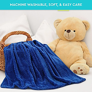 Baby Blanket for Girls and Boys - 30”x40” Navy Blue - Toddler Blankets - Kids Throw - Newborn Blankets - Soft Lightweight Fleece for Bed, Crib, Stroller