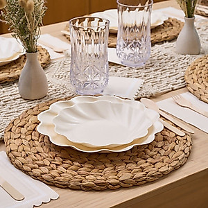 Sophistiplate Eco Friendly Bamboo Fiber Plates (Cream, 16/pkg Dinner)