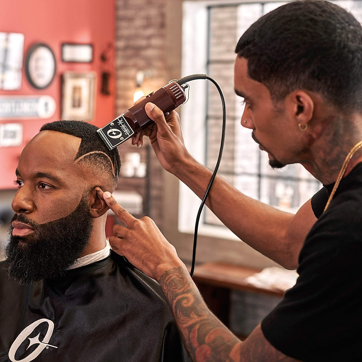 Oster Professional Hair Clippers, Classic 76 for Barbers and Hair Cutting with Detachable Blade, Burgundy