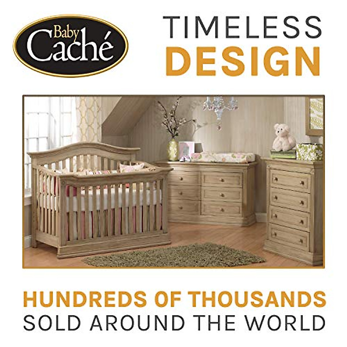 Baby Cache Natural Hardwood Changing Station Table Topper | Montana Collection | Driftwood