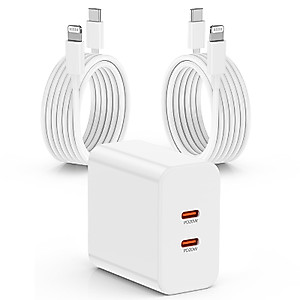 40W Fast Charger for iPhone 16 15 Pro Max Charger Fast Charging,2Pack Dual Port USB C Charging Block with 4Pack 3.3FT USB C to USB-C Charger Cord for iPhone 16 15 Plus/16 15 Pro Max/iPad Pro/Samsung