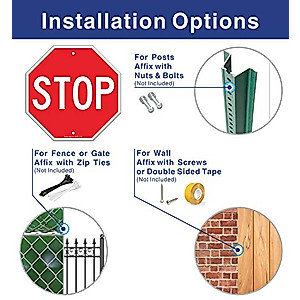 Stop Sign, Street Slow Warning Reflective Signs, 12 x 12 Inches Octagon.040 Rust Free Aluminum, UV Protected and Waterproof, Weather Resistant, Durable Ink, Easy to Mount