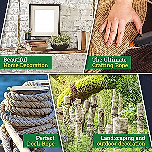 SGT KNOTS Twisted ProManila Rope - UnManila, Twisted 3 Strand outdoor rope, Lightweight Synthetic Rope for DIY Projects, Marine, Commercial (1.5" x 50ft)