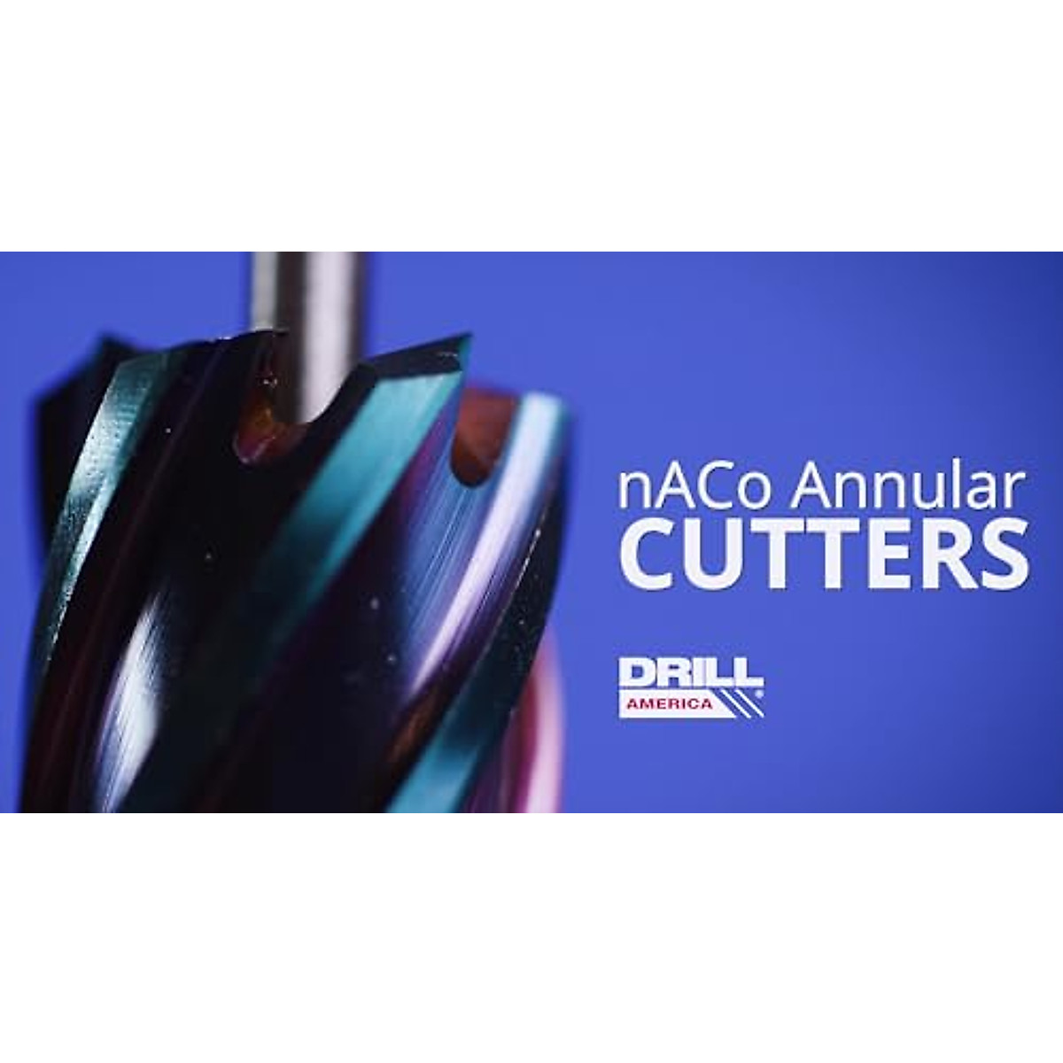 Drill America 1" X 2" NACO (Nano-Composite) Coated Blue Annular Cutter, ANC Series