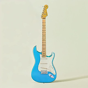 Fender 6 String Solid-Body Electric Guitar, Right, Miami Blue (0113902719)