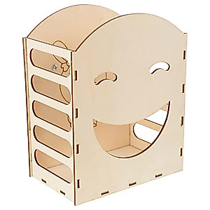 Bunny Hay Wooden Bunny Rabbit Hay Feeder: Less Wasted Wooden Food Feeding Rack Bunny Cage Grass Manger Holder for Guinea Pig Chinchilla Small Animals Pets Rabbit Feeder
