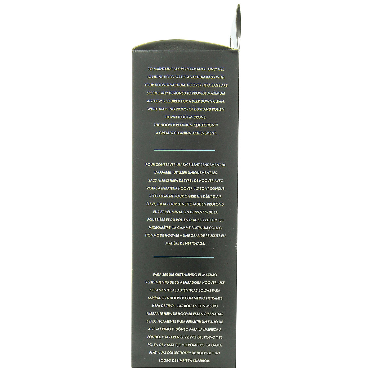 Hoover Platinum Collection Canister Vacuum Cleaner Type I HEPA Bag (2-Pack), 2 Count, AH10005