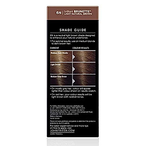 John Frieda Precision Foam Color, Light Natural Brown 6N, Full-coverage Hair Color Kit, with Thick Foam for Deep Color Saturation
