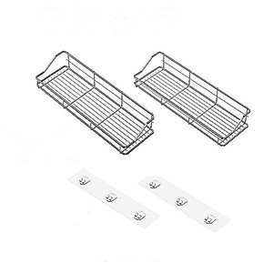 IWONEDY Shower-caddies Adhesives 2PC Shower Shelf Adhesive, Transparent Shower Caddy Adhesive for Bathroom Storage Shelves, Kitchen Racks and Soap Holder Strong adhesive, No Drilling Required