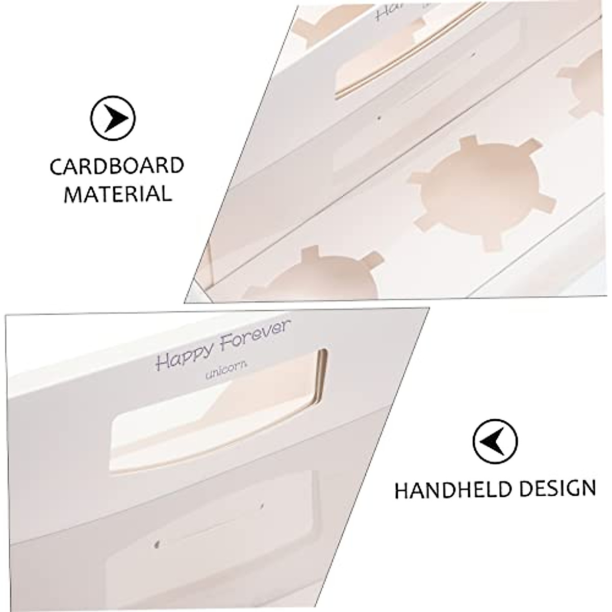 Baluue Muffin Container 10pcs Cupcake Boxes Cupcake Cake Box Mini Muffin Cake Containers Dessert Containers Mini Cupcake Packaging Containers Paper Cupcake Carrier Pie