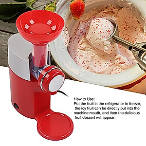 VTOSEN Icecream Maker Fruit Ice Cream Dessert Making Machine 160W Set Kit for Home Kitchen - Kitchen Ice Cream Maker Machine for Homemade Fruit Desserts(American Standard 110V)