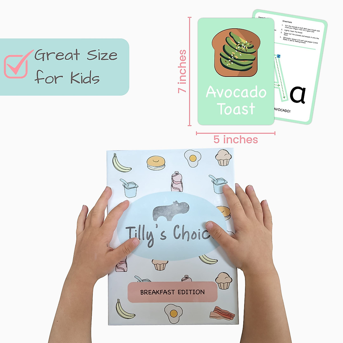 Tilly's Choice - Breakfast Edition Happy Mealtimes Through Choice | Picky Eaters Toddler Flash Cards 2-4 Mealtime Choice Cards Gift for New Parents Baby Shower Learning ABC Activity